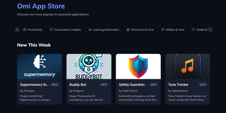 OMI Apps Marketplace - AI-Powered Apps for Your OMI Necklace | Omi